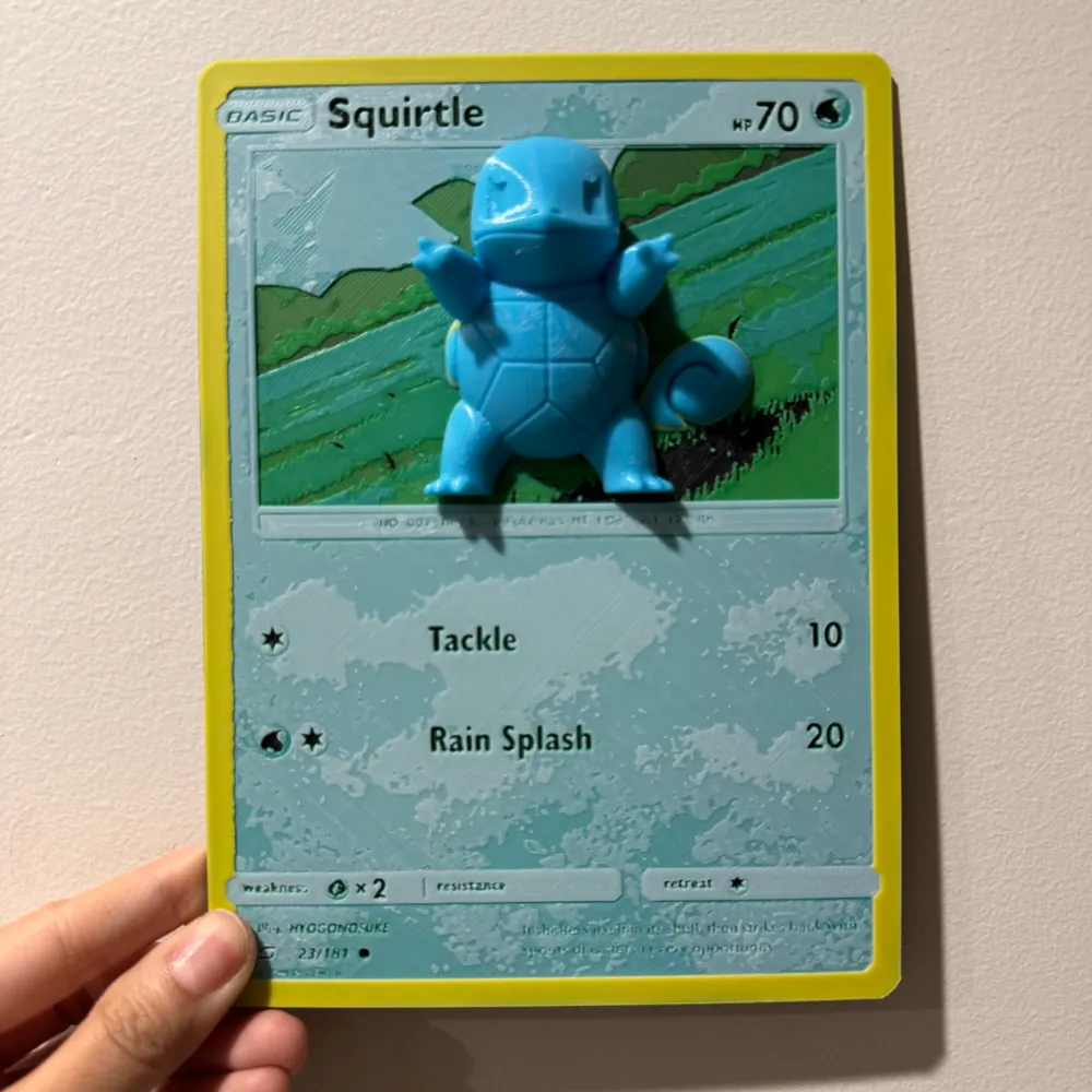 Oversized Squirtle Pokemon Card - Hueforge Hybrid Remixed by ...