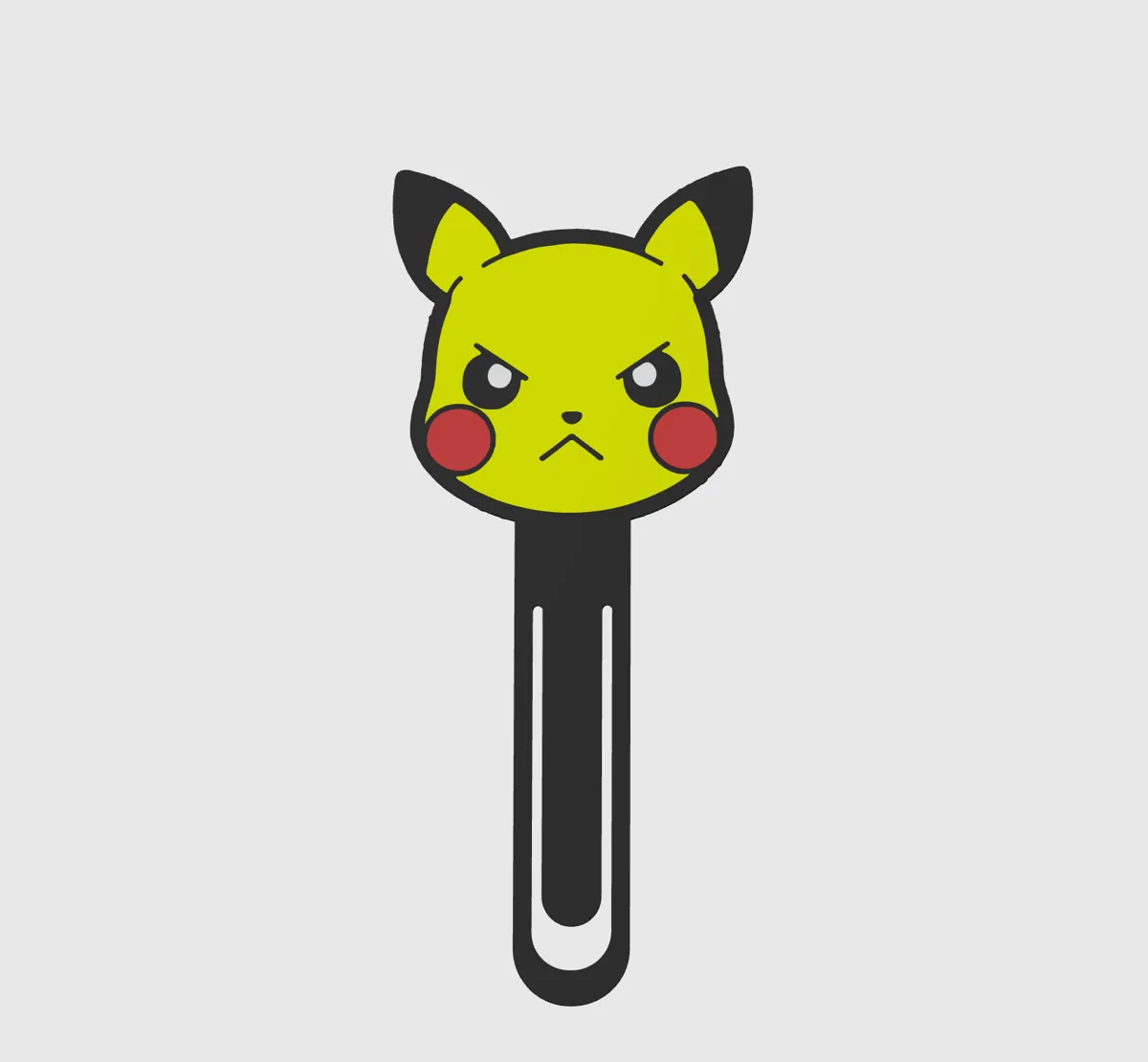 BookMark Pikachu Angry - Free 3D Print Model - MakerWorld