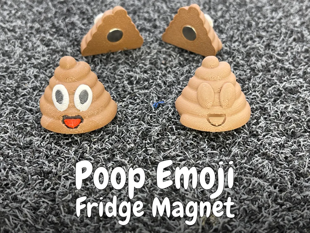 Poop Emoji Fridge Magnet by MalcTheOracle - MakerWorld