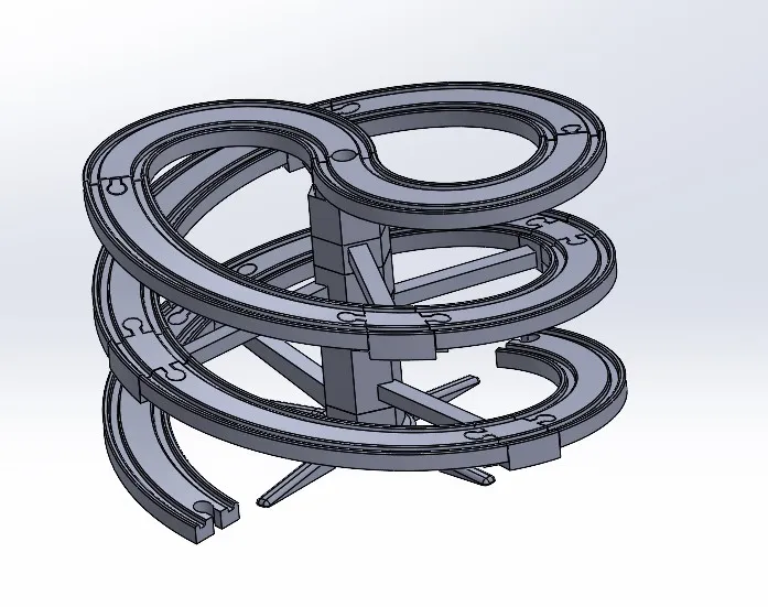 brio, lillabo, lidl double spiral train track by Rogue88 - MakerWorld