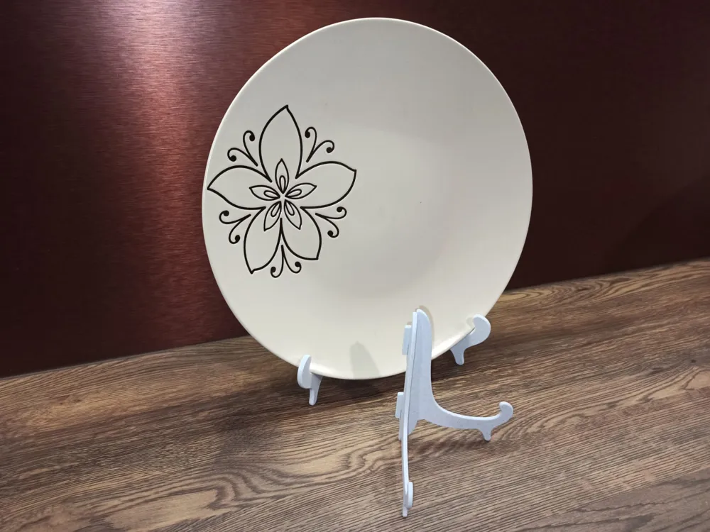 Display stand for plates/pictures/discgolf disc V2 - Free 3D Print ...