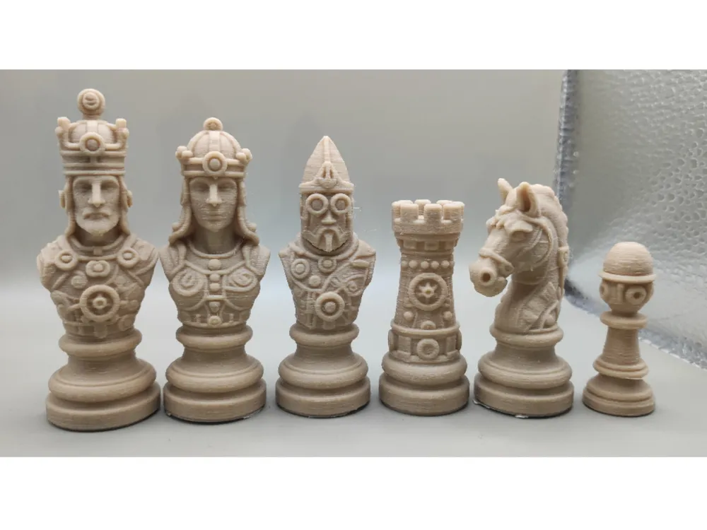 XADREZ estilo Steampunk - Modelo gratuito para impressão 3D - MakerWorld