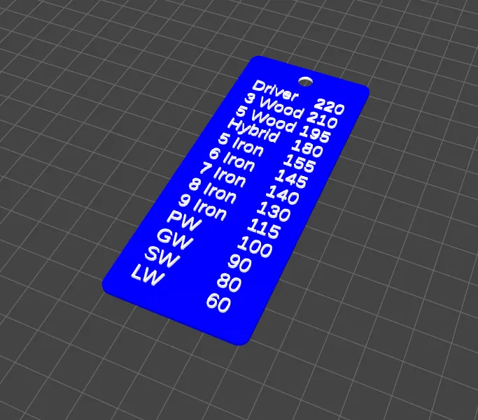 可定制高尔夫球杆码数指南 来自 geoff.pedder MakerWorld：免费下载 3D 模型