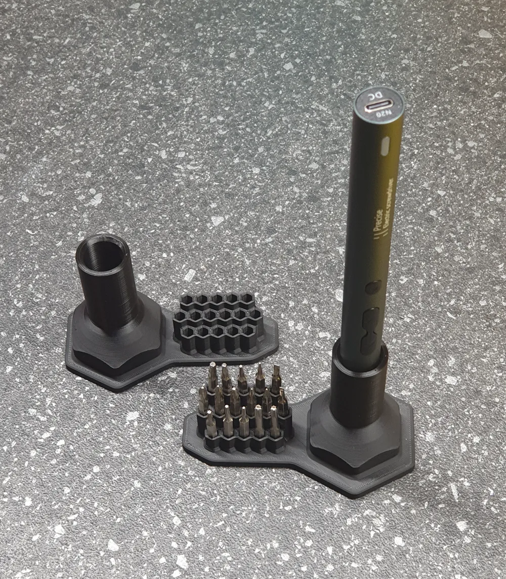 Electric screwdriver & Bits Holder by PLAmenPRINT - MakerWorld