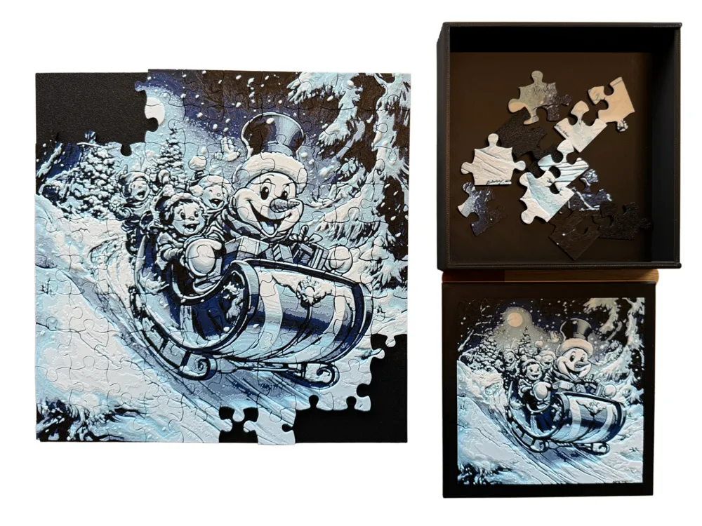 Frosty the Snowman - Sledding - Puzzle & Box Lid by Canadian Gamer ...