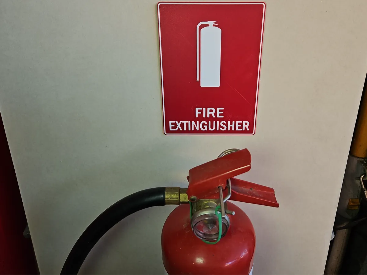 Fire Extinguisher Sign by Wiseone MakerWorld: Download Free 3D Models