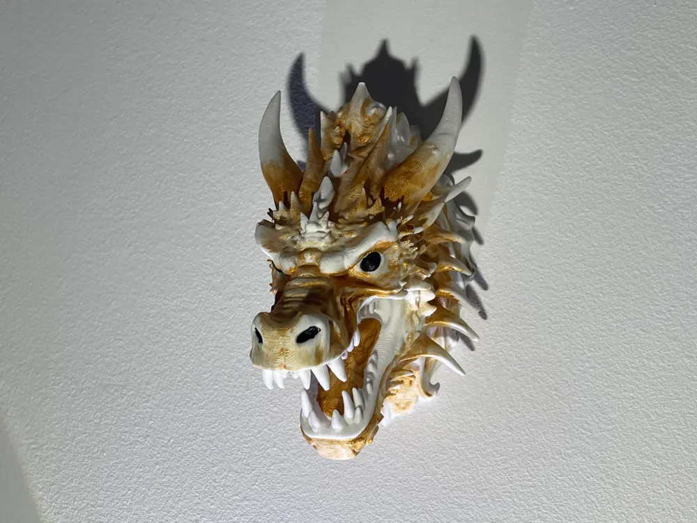 Wall Mounted Dragon Head Trophy - Free 3D Print Model - MakerWorld