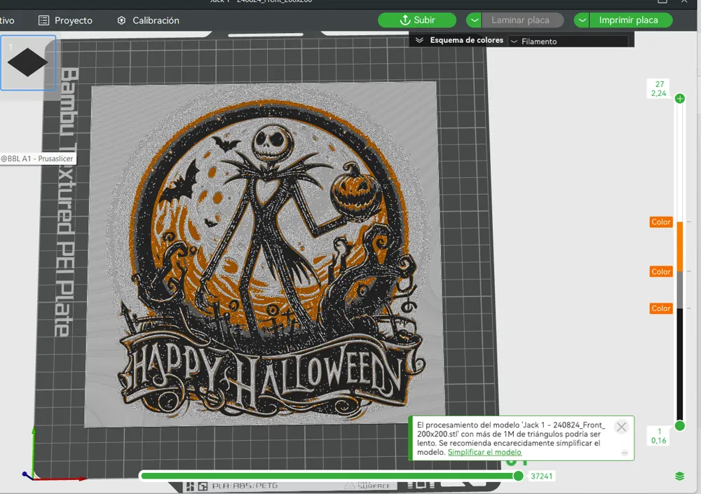 Jack Skellington - Halloween Hueforge by Nescrich MakerWorld: Download Free 3D Models