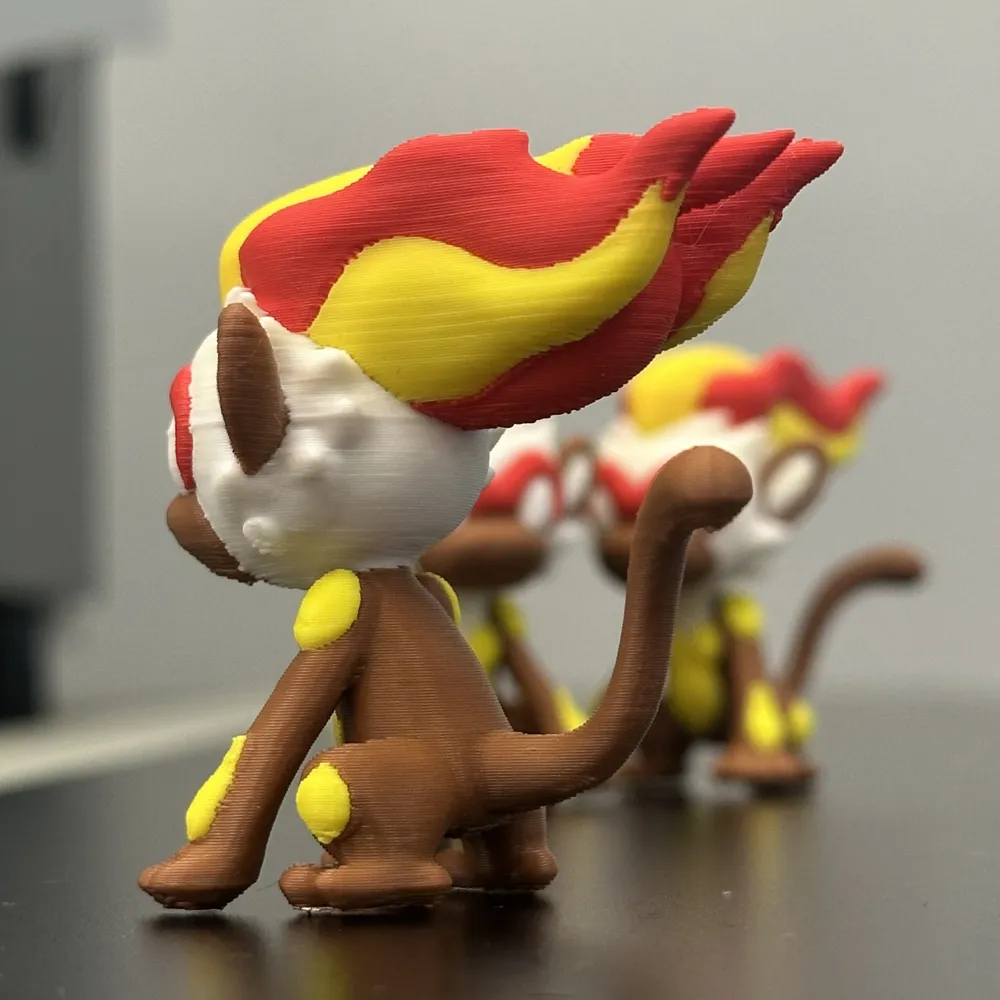 Mini Infernape: The Fiery Warrior in Pocket Size by Varun MakerWorld: Download Free 3D Models