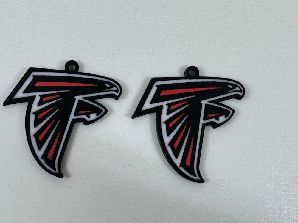 Atlanta Falcons Earrings - Free 3D Print Model - MakerWorld