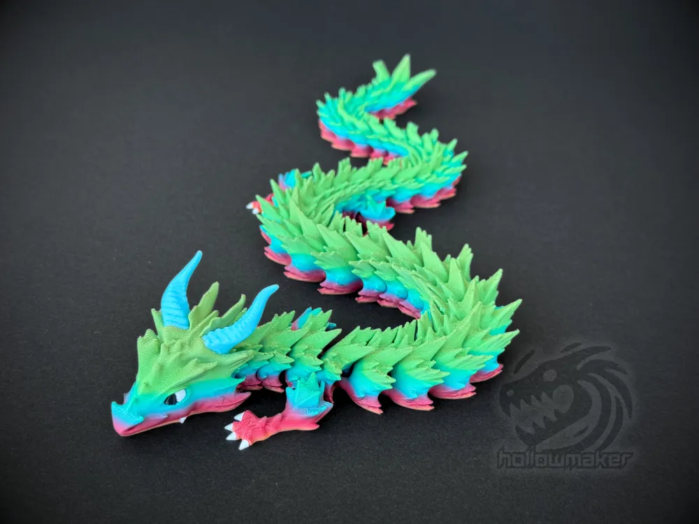 Compact Infinity Serpent - Articulated Dragon - Free 3D Print Model ...