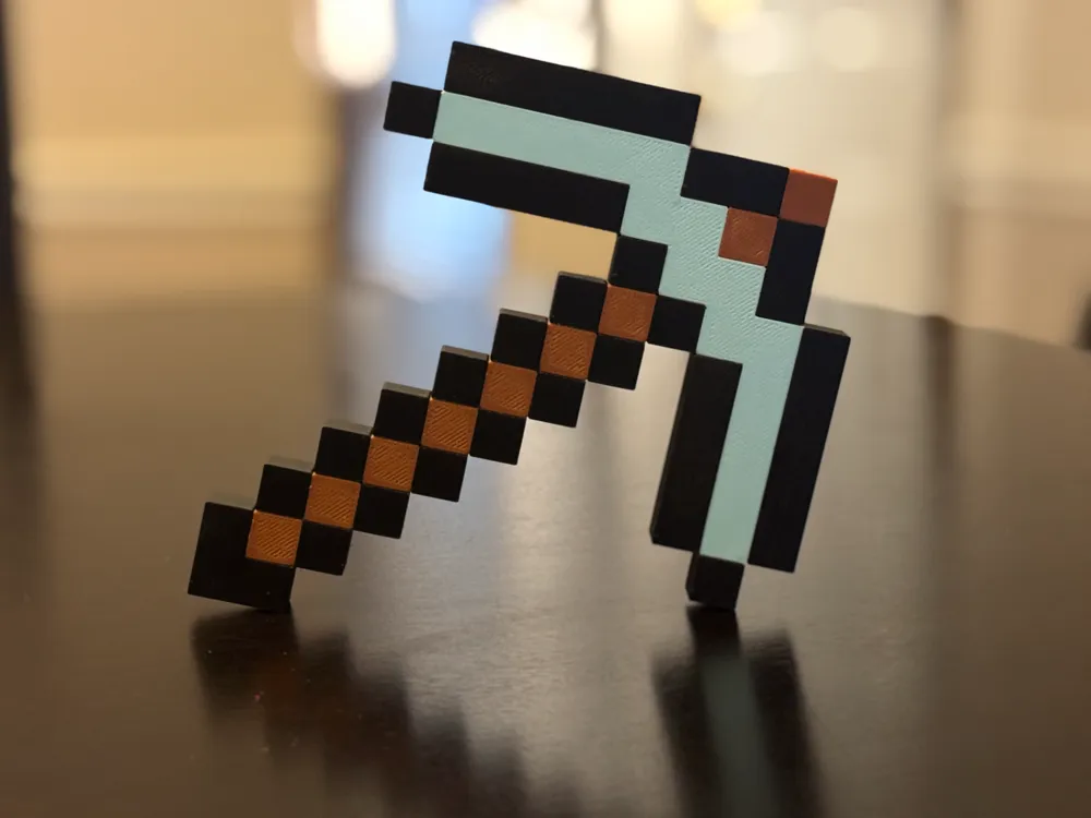 Minecraft Pickaxe by Connor's Creations MakerWorld: Download Free 3D Models