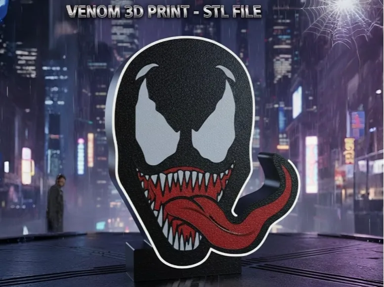 Venom Desk Lamp - Free 3D Print Model - MakerWorld