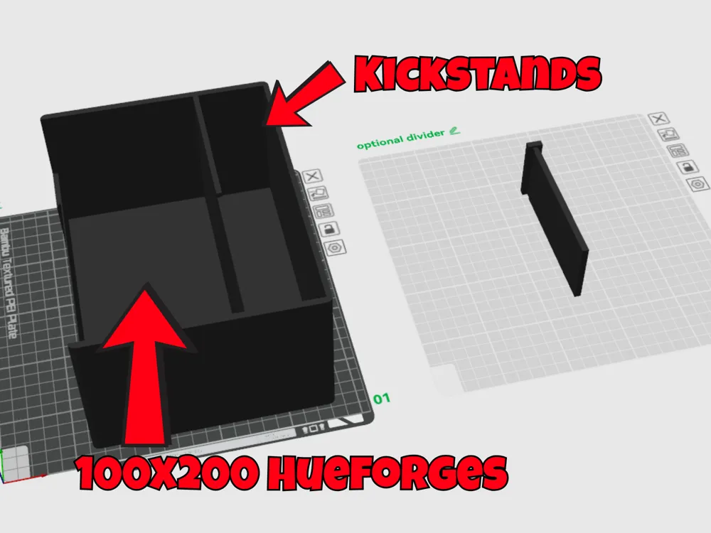 100x200mm Hueforge Display Stand with Sign Slot by Canadian Gamer ...