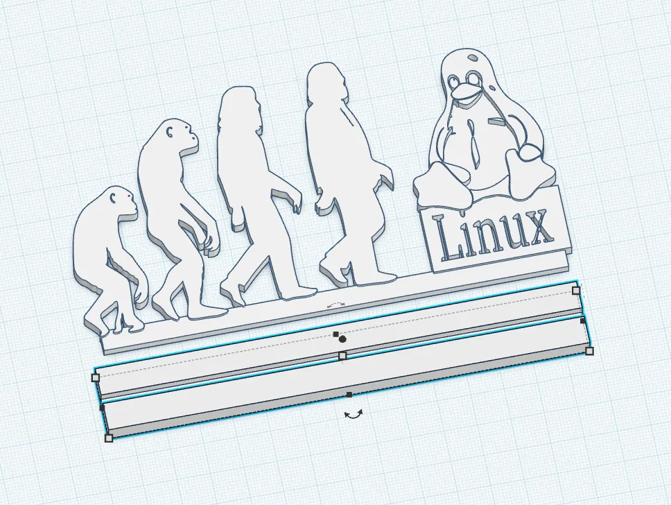 Human Evolution Silhouette – Linux Edition - Free 3D Print Model ...