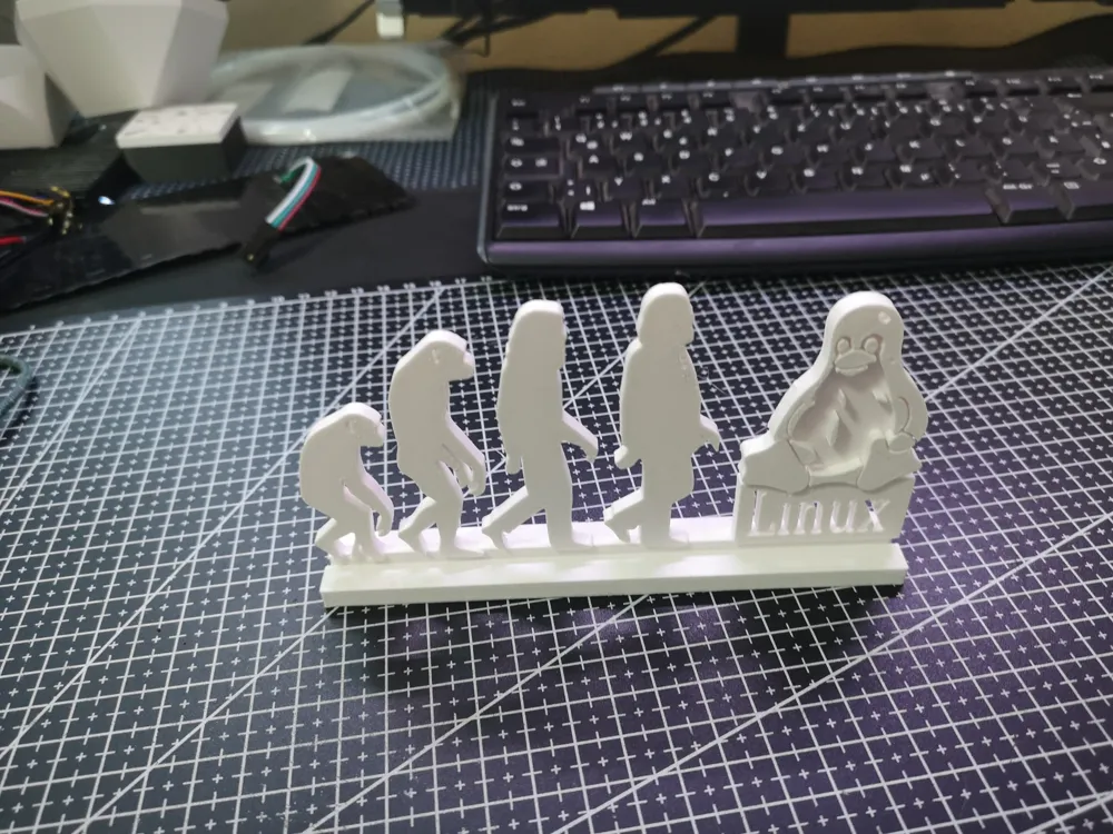 Human Evolution Silhouette VIII—Linux Edition by ccrccrdk - MakerWorld