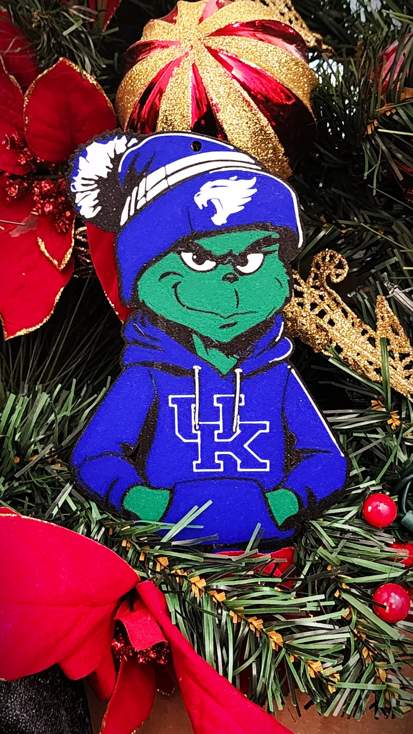 Grinch Kentucky Wildcats Christmas Ornament - Free 3D Print Model ...