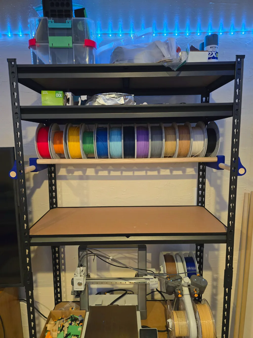 Spool Rack For Keyhole Slot Shelves by Fearlesskoolaid - MakerWorld