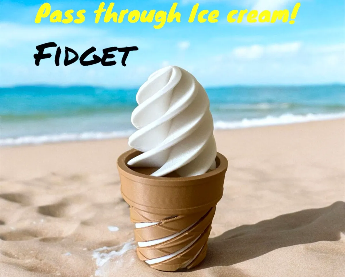 Passthrough Ice cream fidget - Free 3D Print Model - MakerWorld