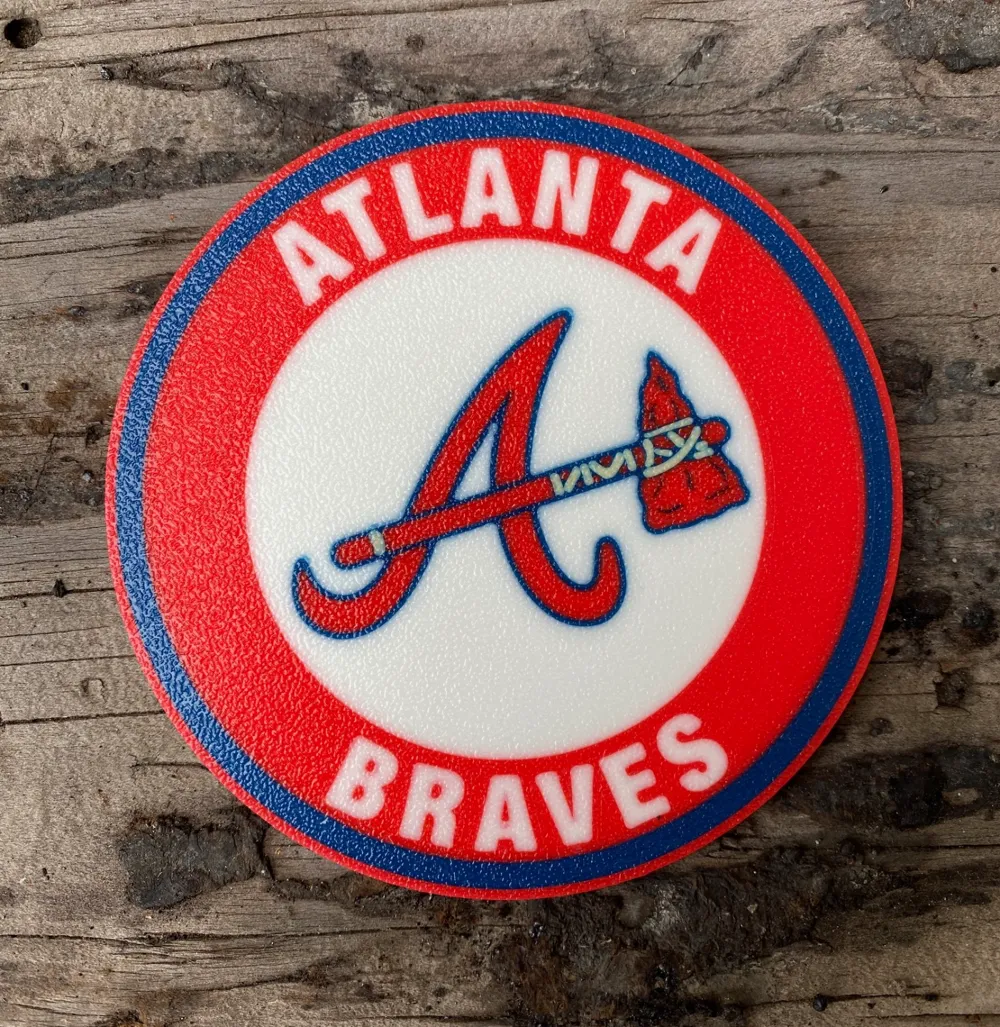 Atlanta Braves Coaster set of 4 by CYBR3D - MakerWorld
