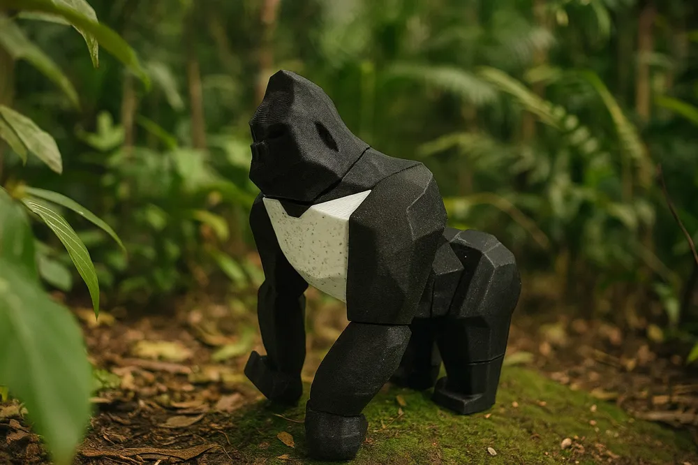 Magnetic Puzzle LOW POLY Gorilla - Free 3D Print Model - MakerWorld