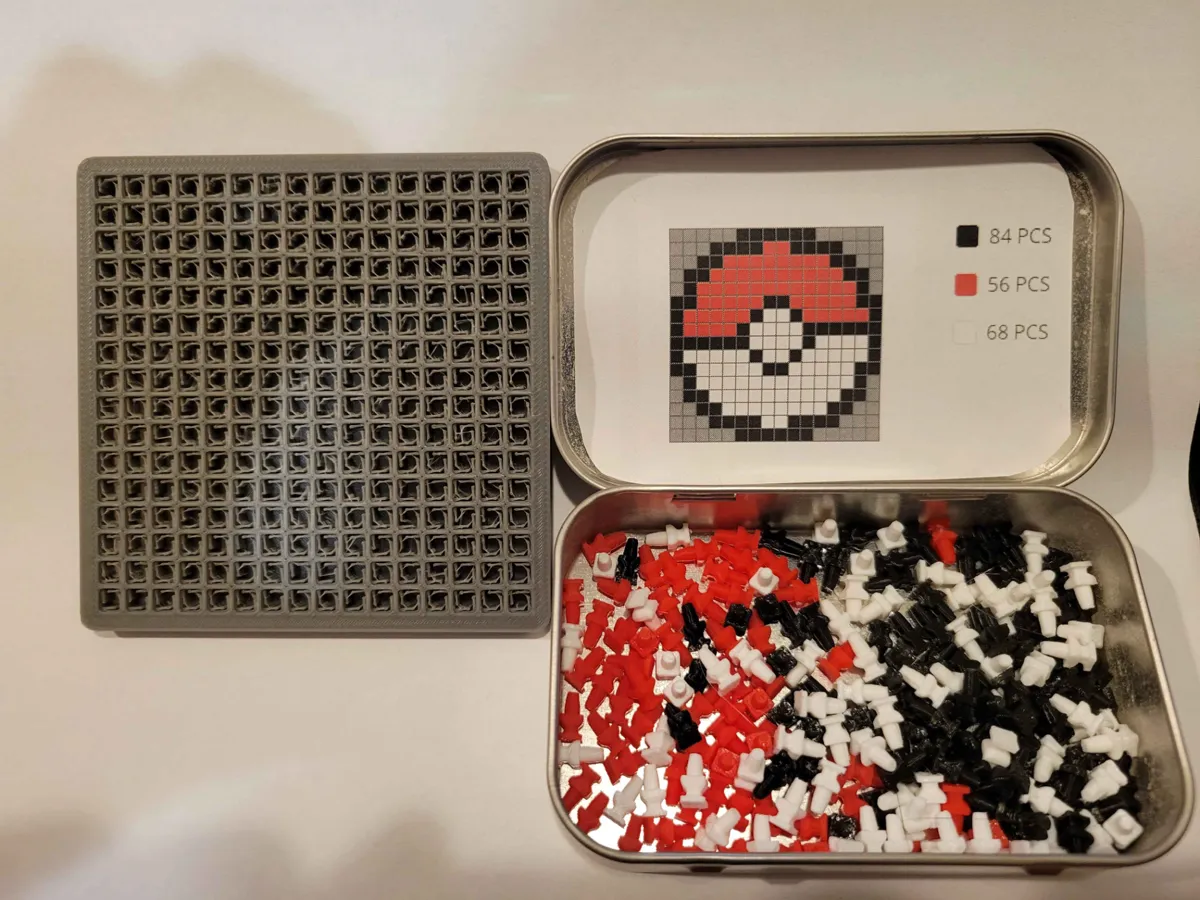 Pokemon Pokeball Pixel Art "Puzzle" by DJKouza MakerWorld: Download ...