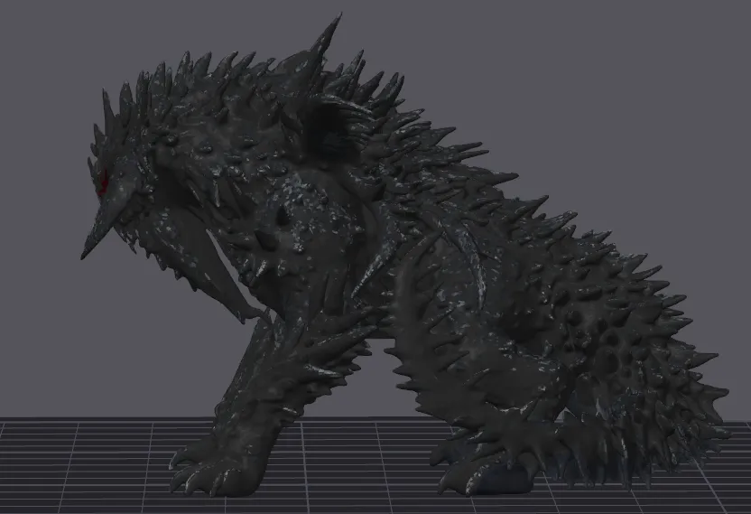 Spiked Dragon Monster by BlackFlamePrints MakerWorld: Download Free 3D ...