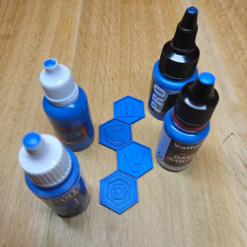Acrylic Paint Swatches from different brands - Free 3D Print Model ...