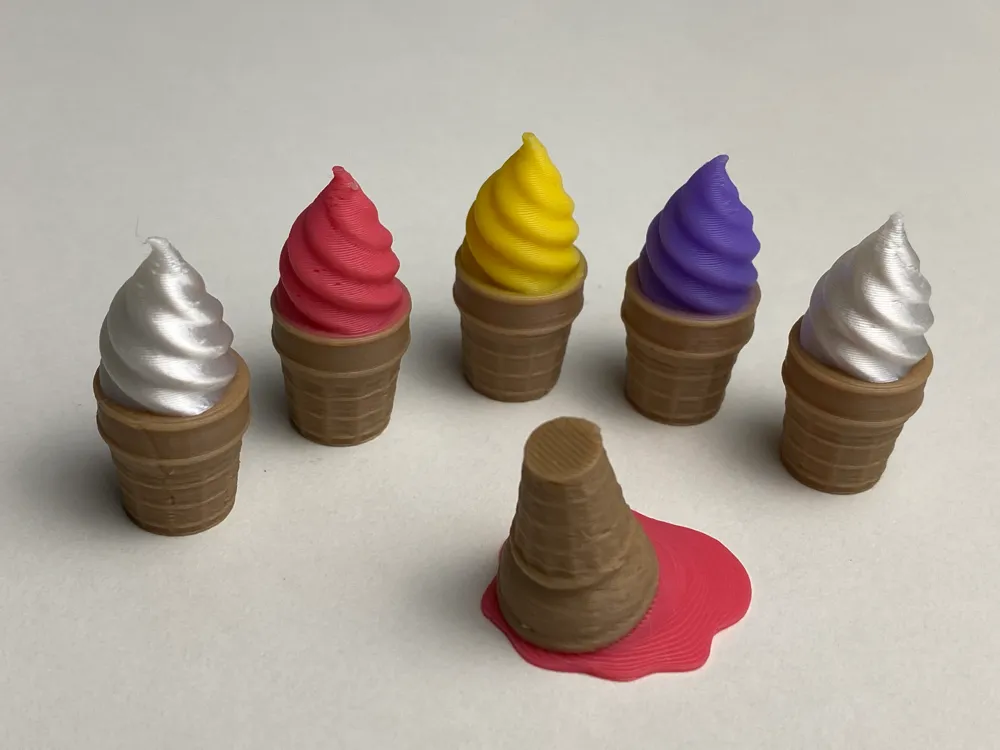 Realistic Dollhouse Soft Serve Ice Cream Miniature - Free 3D Print ...