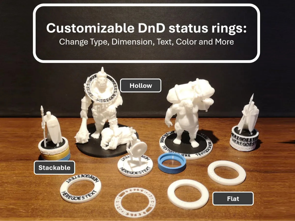 Customizable DnD Status ring - Free 3D Print Model - MakerWorld