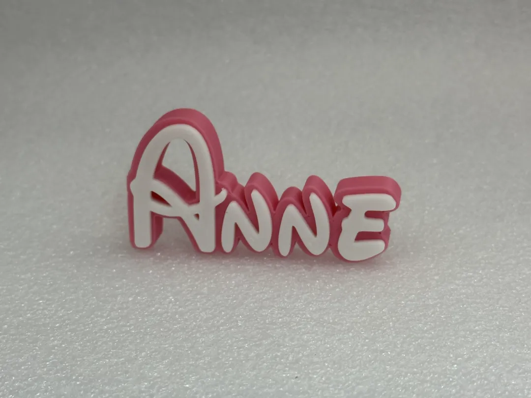 Disney Theme 3D Name Decor Sign Anne - Free 3D Print Model - MakerWorld