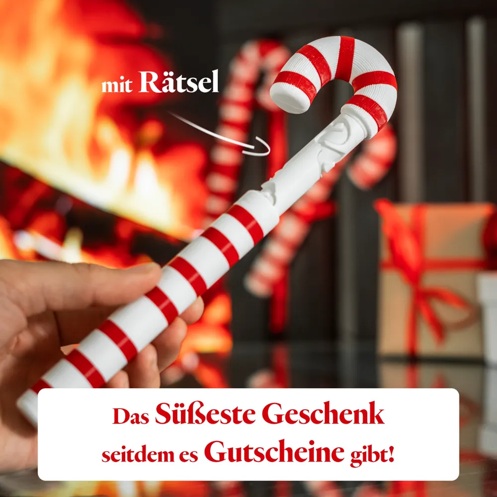 candy cane gift box riddle by Wandedel24 - MakerWorld