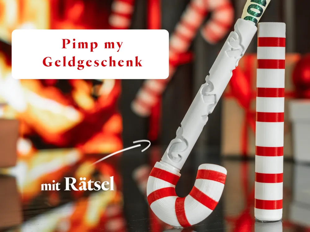 candy cane gift box riddle by Wandedel24 - MakerWorld