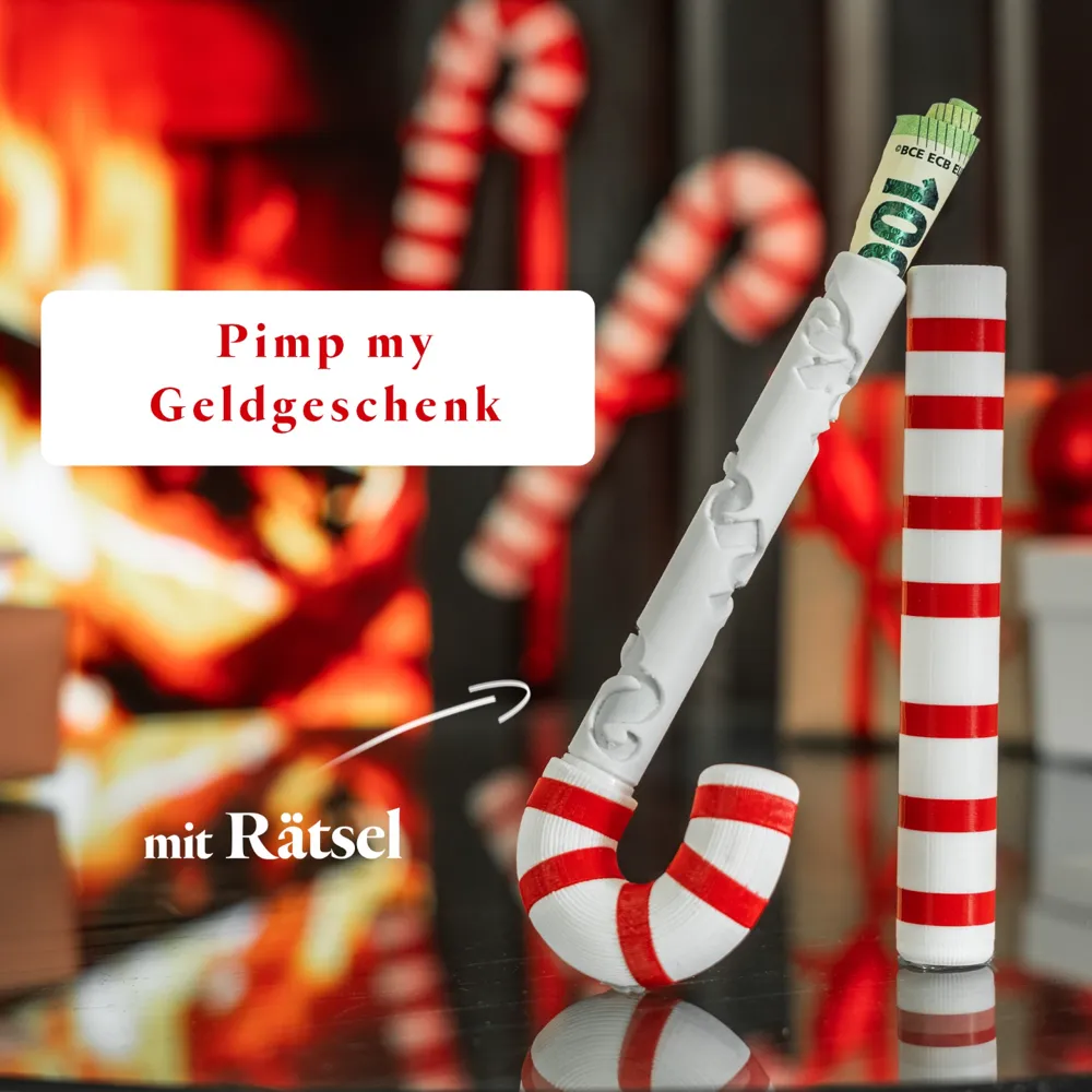 candy cane gift box riddle by Wandedel24 - MakerWorld