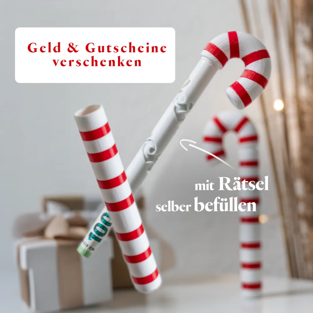 candy cane gift box riddle by Wandedel24 MakerWorld: Download Free 3D ...