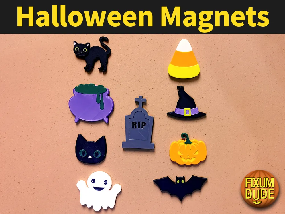 Cute Halloween Magnets by Fixumdude - MakerWorld