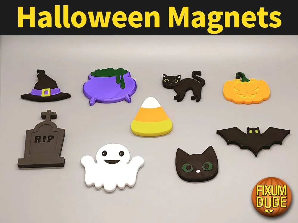Cute Halloween Magnets by Fixumdude - MakerWorld