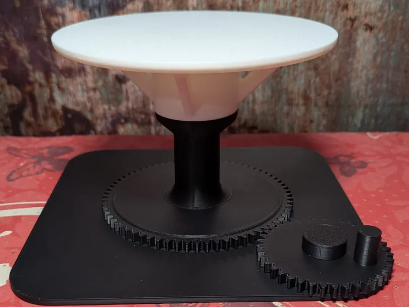 Mechanic rotating display table Remixed by bobbynus MakerWorld: Download Free 3D Models