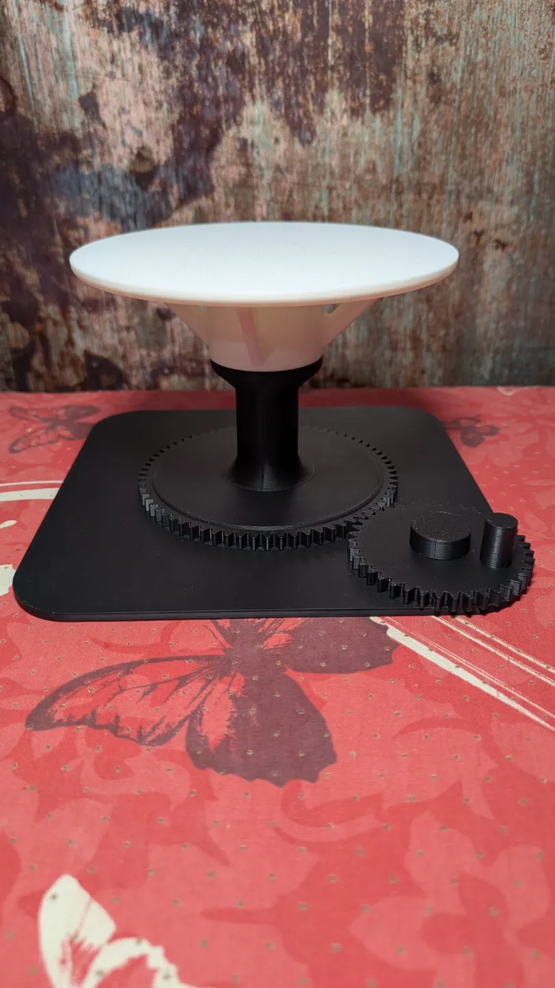 Mechanic rotating display table Remixed by bobbynus MakerWorld: Download Free 3D Models