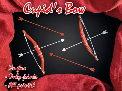 Cupid rubber band bow and arrow by Donalds - MakerWorld
