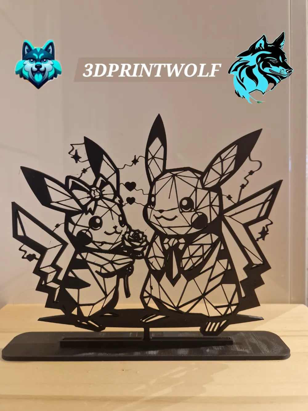 Low Poly Geometric Pikachu with it's GF V.4 by 3DPrintWolf - MakerWorld
