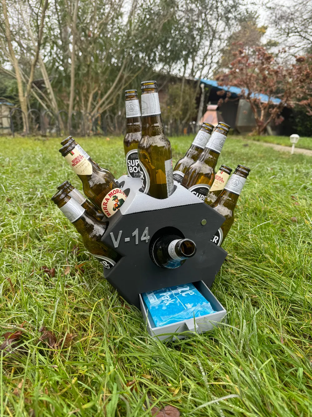 Engine Block Beverage Cooler V-14 by SilvaPrints MakerWorld: Download ...