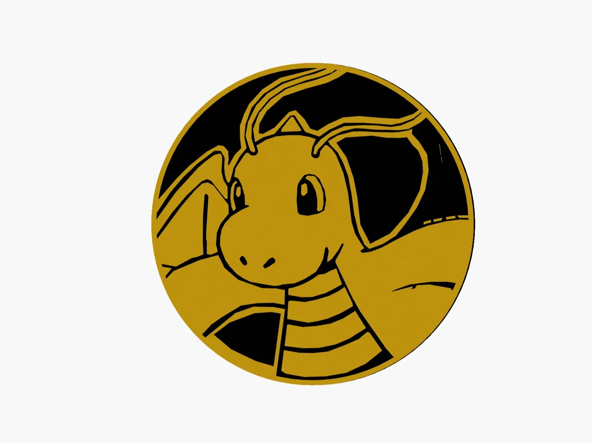 Pokemon 151 Coin—Dragonite - Free 3D Print Model - MakerWorld