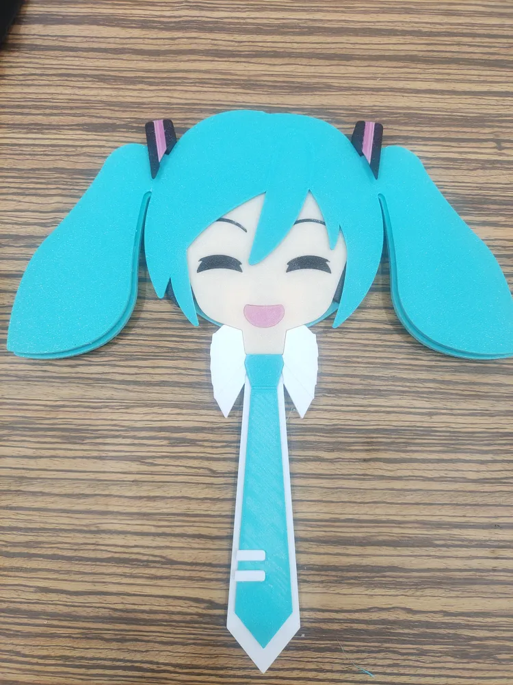Hatsune Miku Cheering Clapper - Free 3D Print Model - MakerWorld