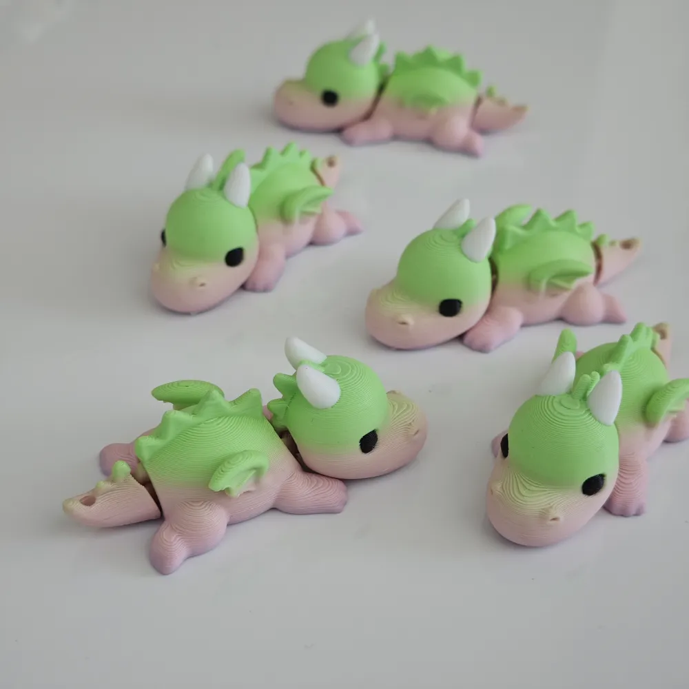 Cute Dragon Mini Flexi Keychain - Free 3D Print Model - MakerWorld
