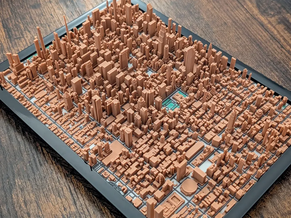 Midtown Manhattan NYC 3D Miniature v2 - Free 3D Print Model - MakerWorld