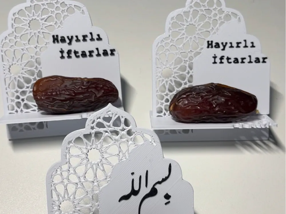 Iftar Date Stand Ramadan Table Decoration - Free 3D Print Model ...