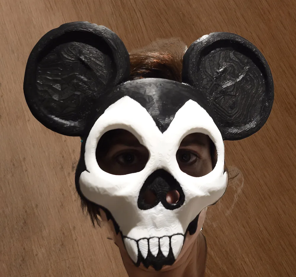 Skeleton Mouse Mask for Halloween by Rockthered - MakerWorld