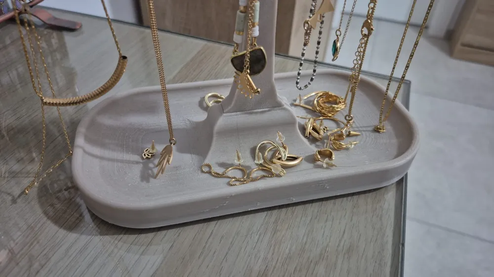 large jewelry tree and tray for necklaces & rings by sapirbm MakerWorld ...