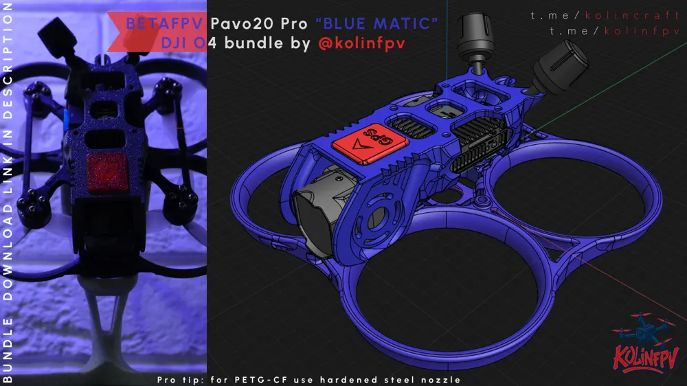 BETAFPV Pavo20 Pro “BLUE MATIC” DJI O4 bundle - Free 3D Print Model ...